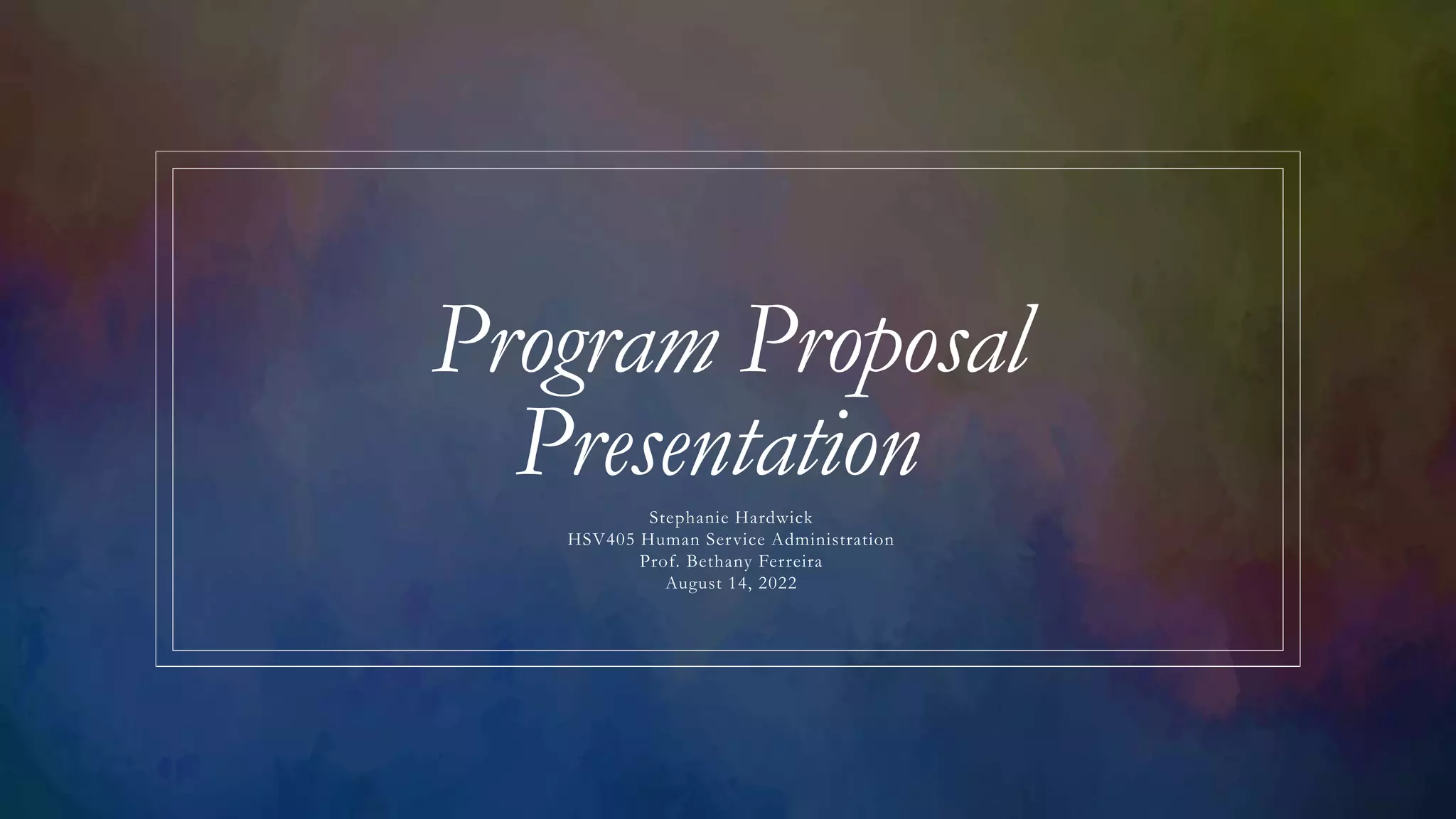 Program Proposal Presentation | PPTX