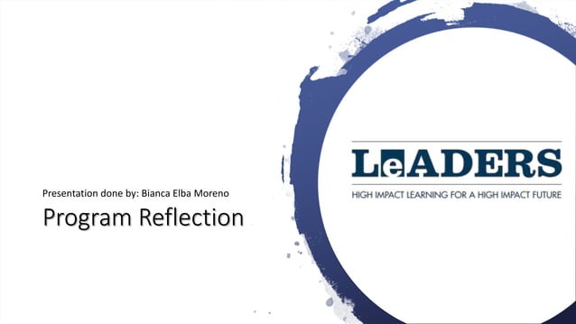 Program Reflection Presentation | PPT