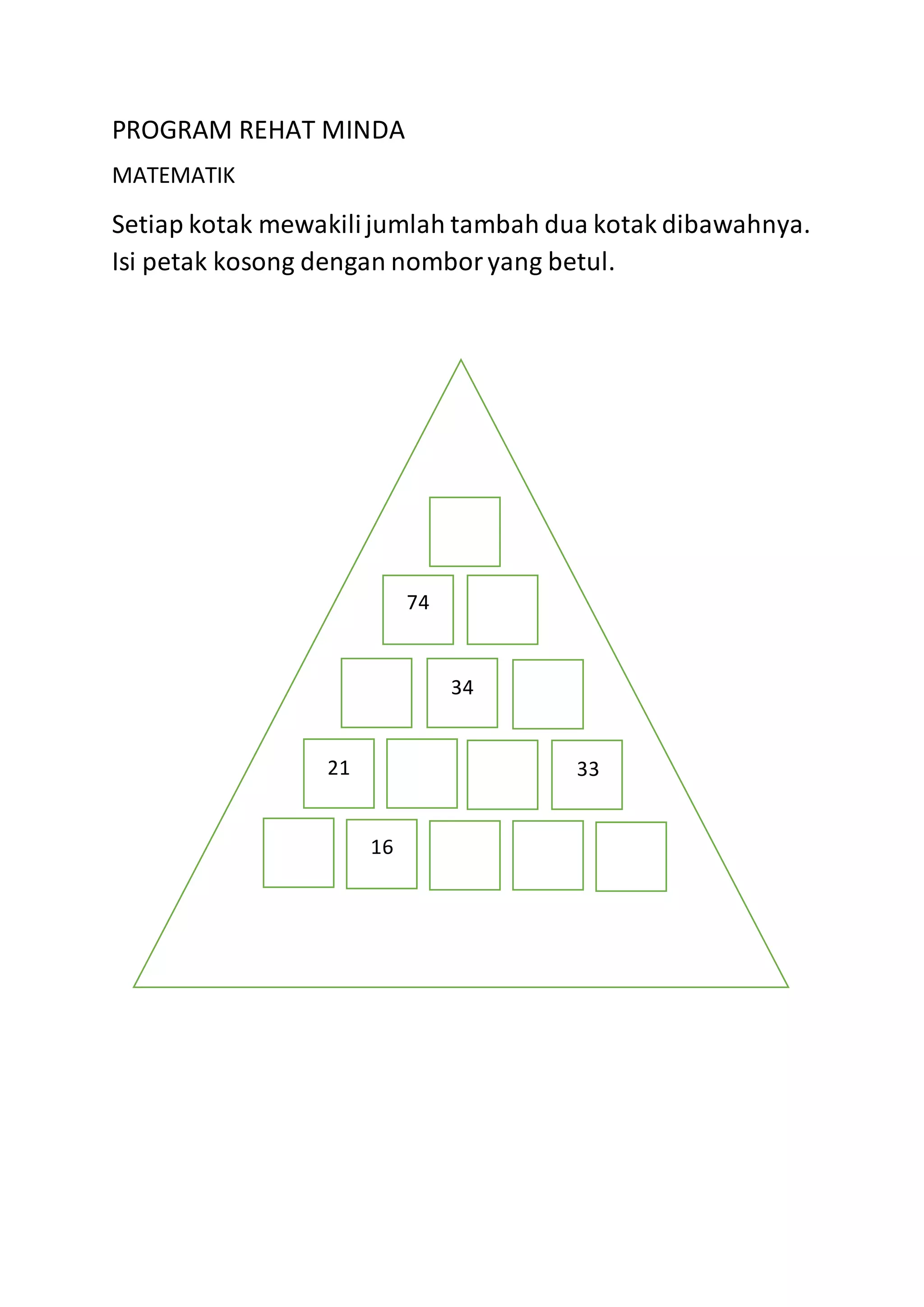 Program rehat minda | DOCX