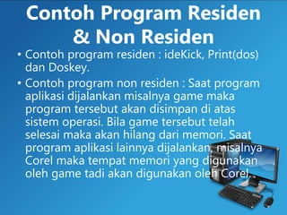 Program residen dan non residen | PPTX