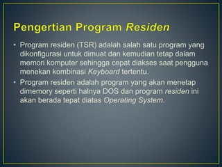Program residen & non residen | PPTX