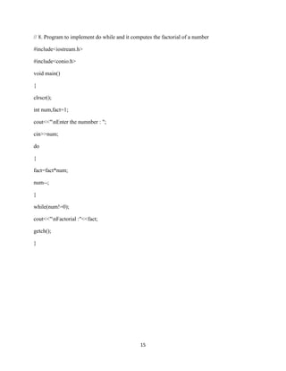 Basic Programs of C++ | PDF