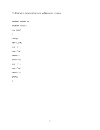 Basic Programs of C++ | PDF