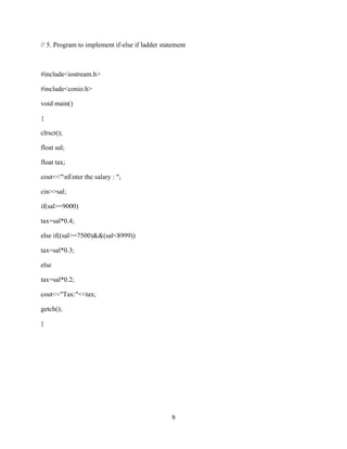 Basic Programs of C++ | PDF