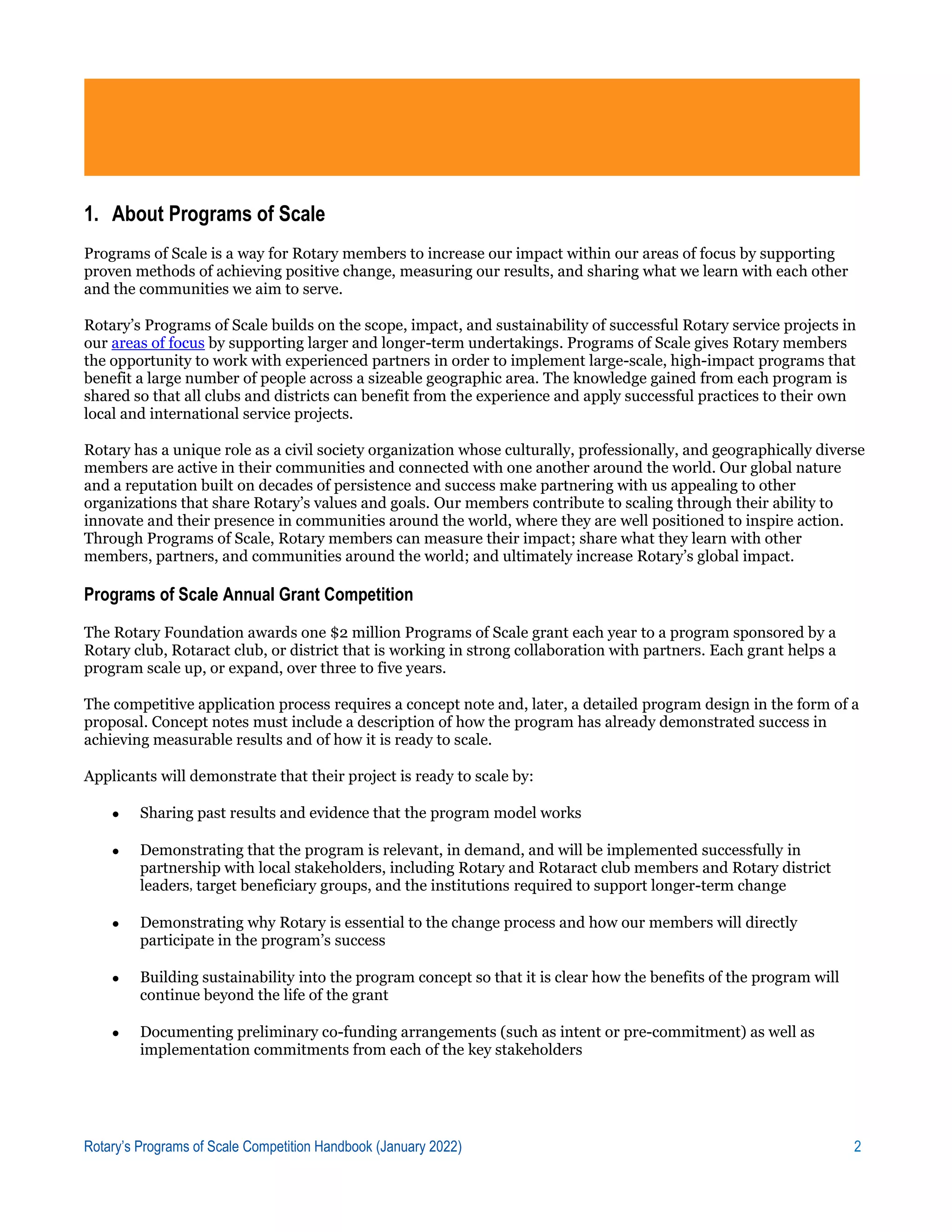 Programs of Scale Handout | PDF