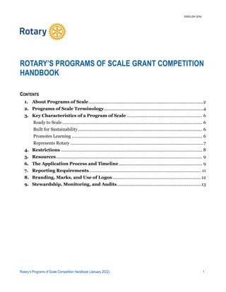 Programs of Scale Handout | PDF