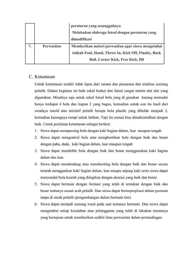 PROGRAM SATU TAHUN EKSTRAKULIKULER BOLA FUTSAL MTS N 1 BENGKULU UTARA - Copy.docx