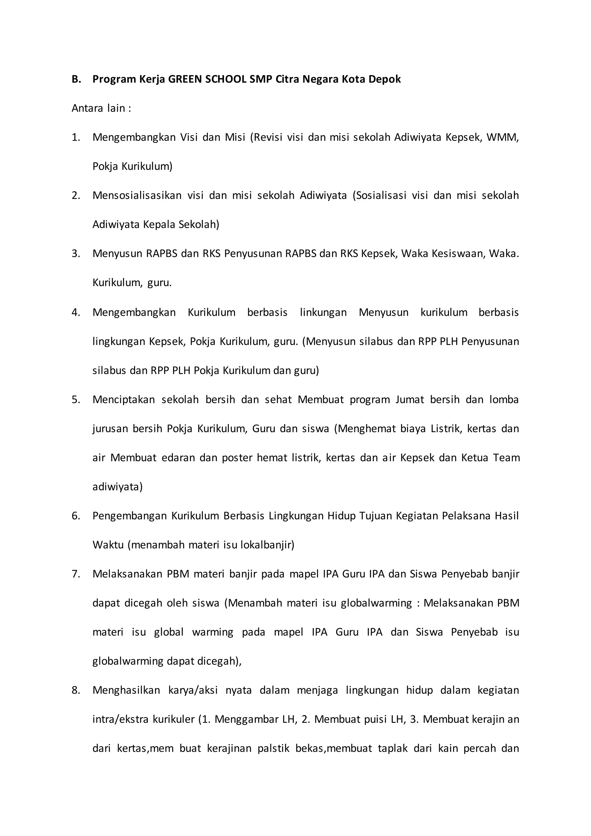 Program sekolah hijau fix | DOCX