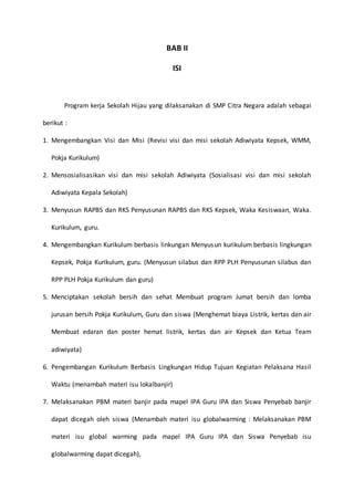 Program sekolah hijau fix | DOCX
