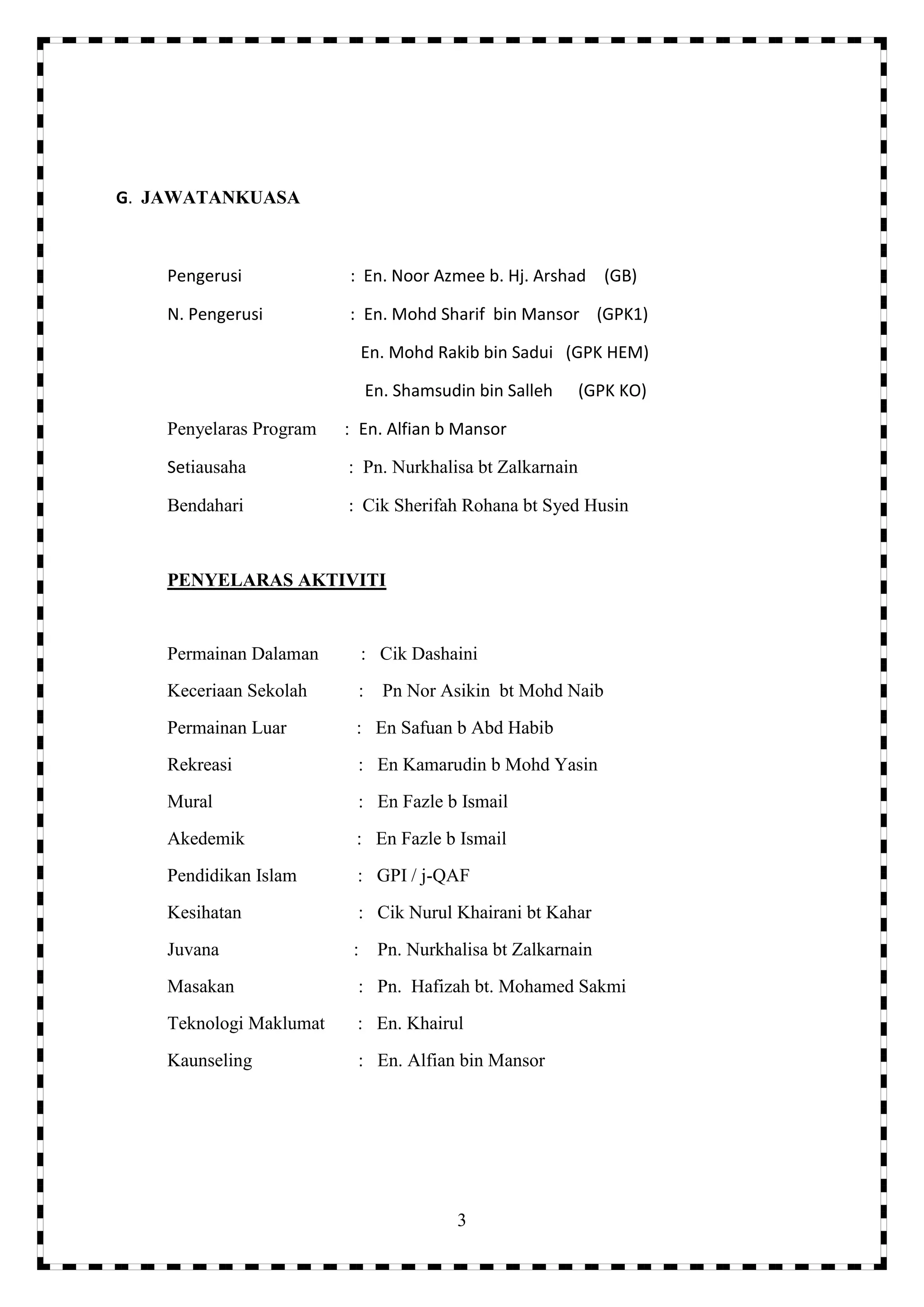 Program Selepas UPSR 2013 | PDF