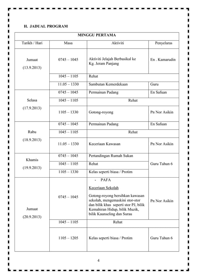 Program Selepas UPSR 2013 | PDF