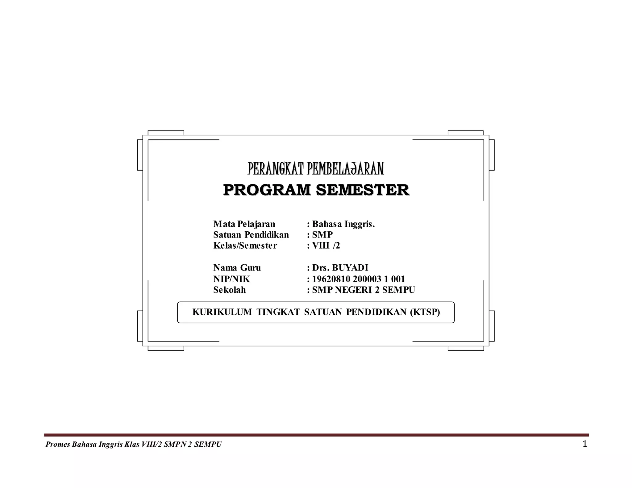 Program semester | DOCX