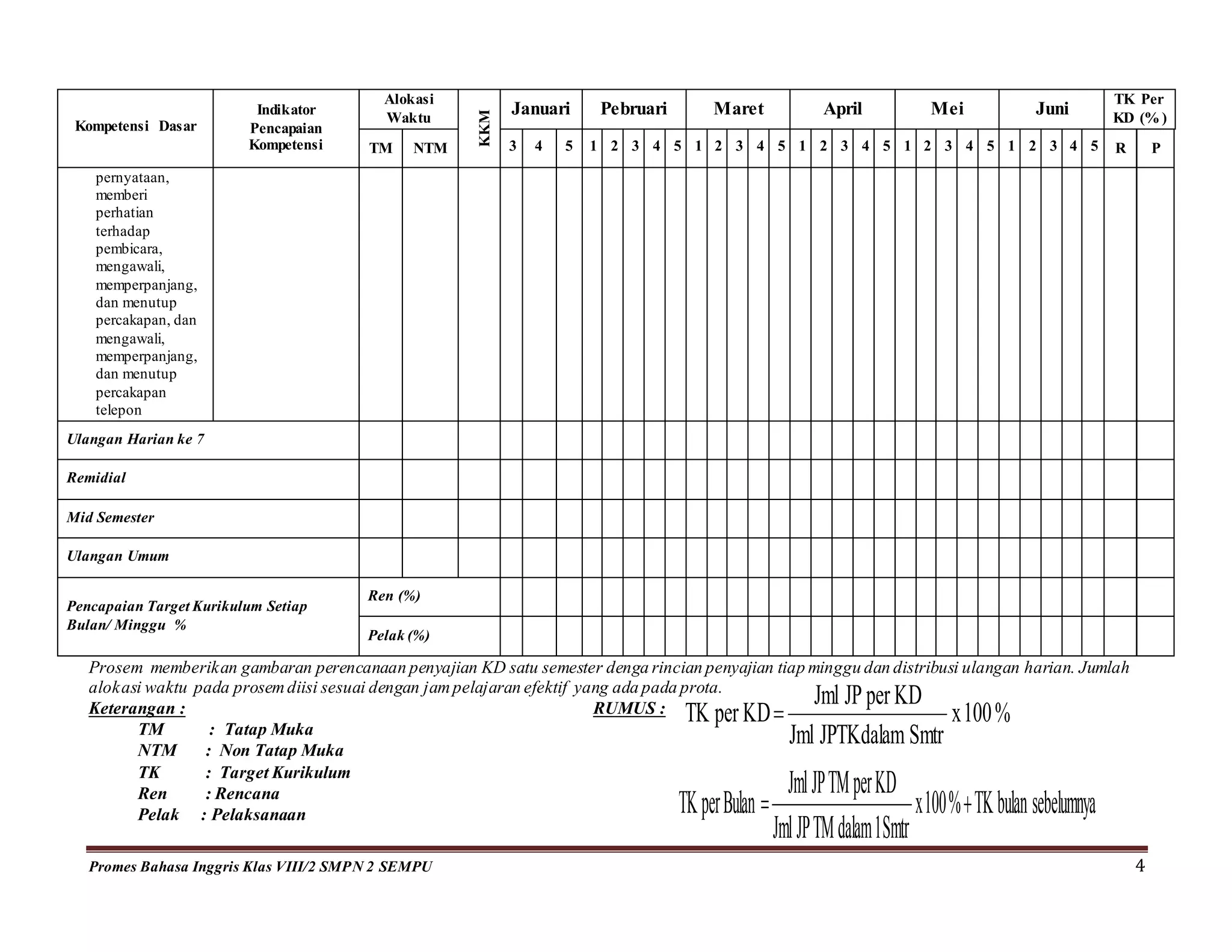 Program semester | DOCX