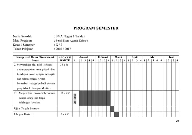 Program semester | DOCX