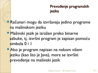 Programski jezici | PPT