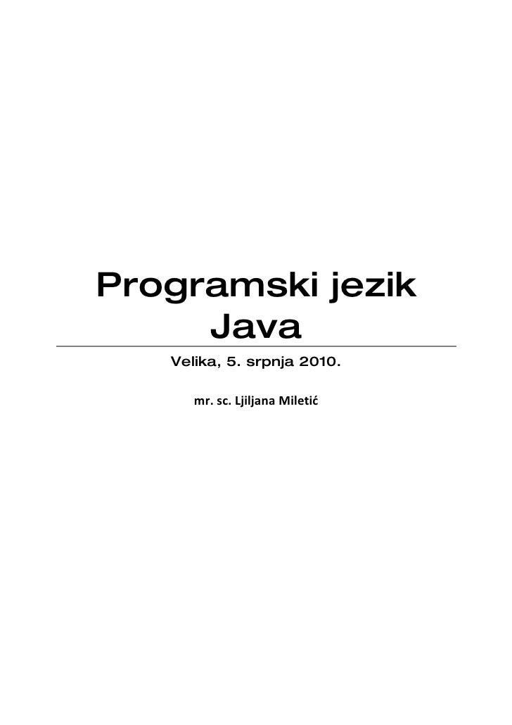 Programski jezik java