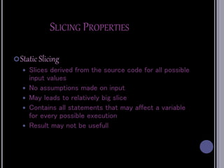 Program slicing by kumari nutan | PPT