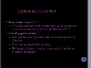 Program slicing by kumari nutan | PPT