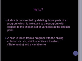 Program slicing by kumari nutan | PPT