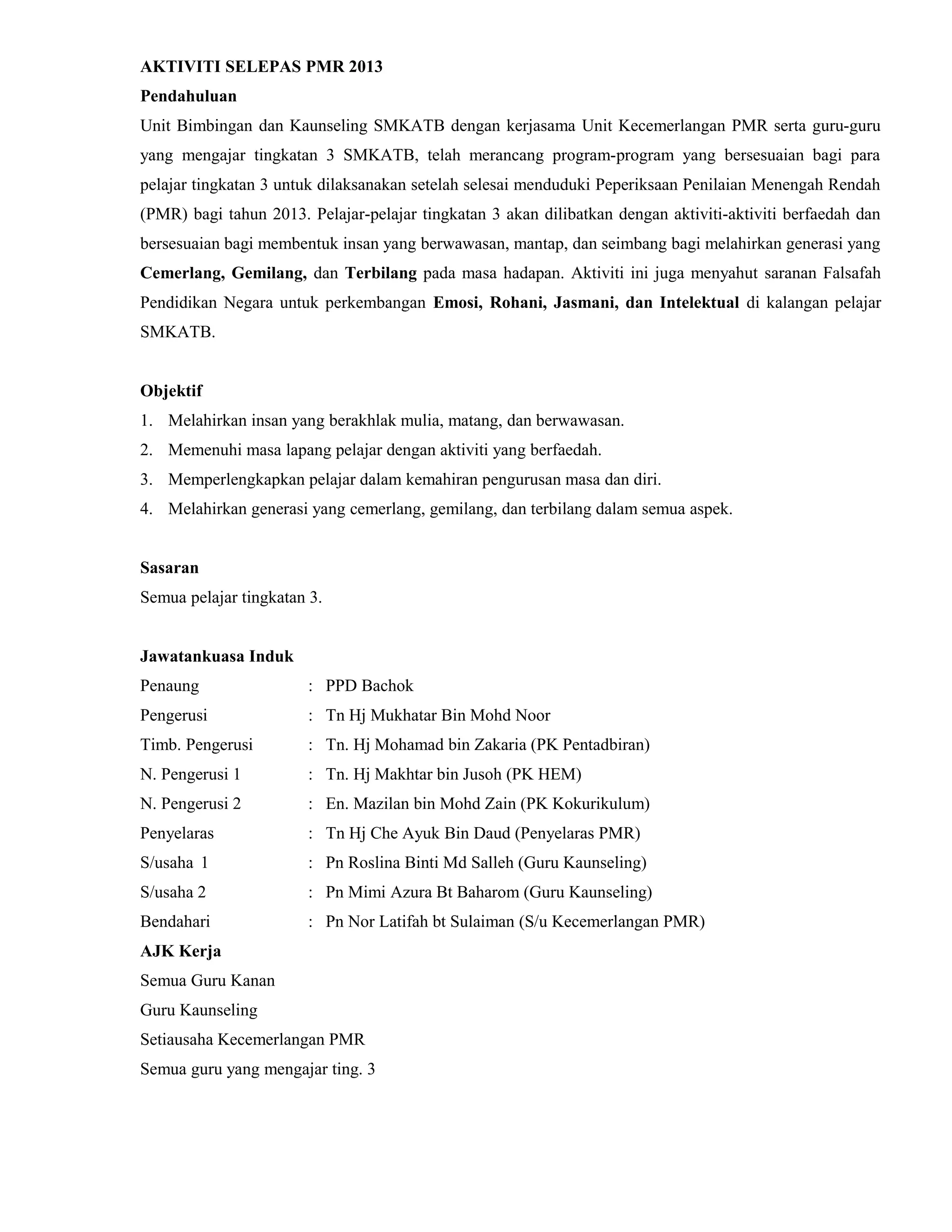 Program slps pmr 2013 | PDF