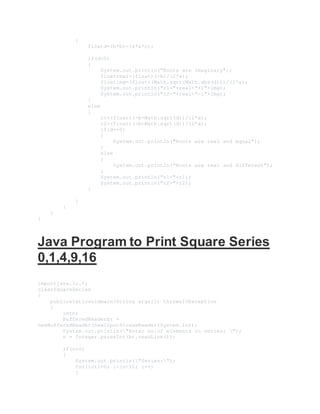 Programs of java | DOCX
