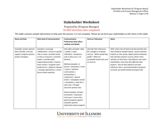 Program stakeholderworksheet | PDF
