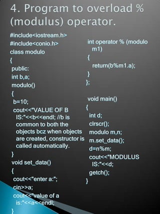 operator overloading in c++ | PDF