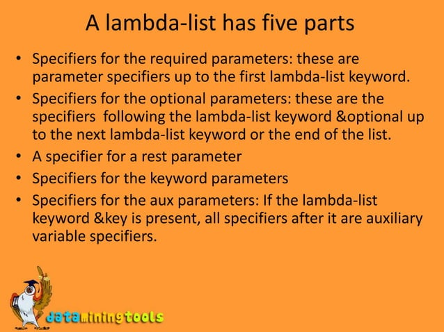 LISP: Program structure in lisp | PPTX