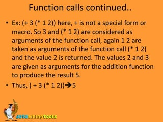 LISP: Program structure in lisp | PPTX