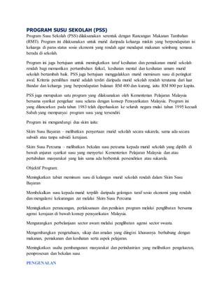 Program susu sekolah | DOCX