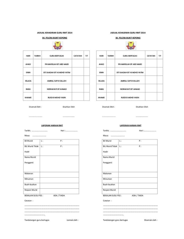 Program susu sekolah | DOCX