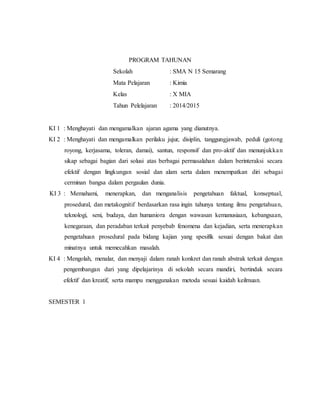 Program tahunan | PDF