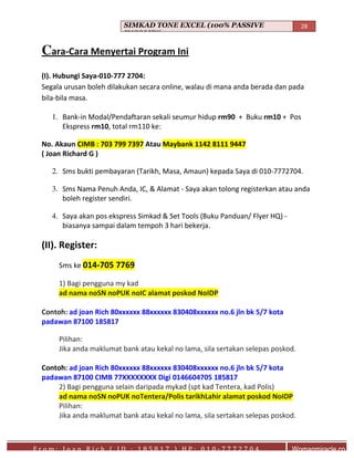 Program tone excel | PDF