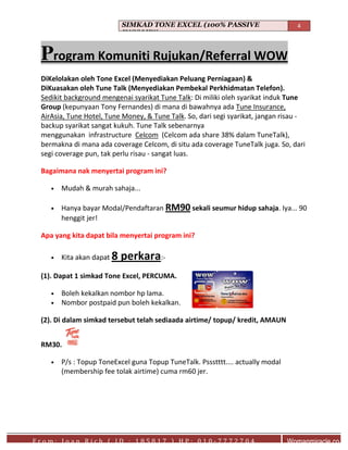 Program tone excel | PDF