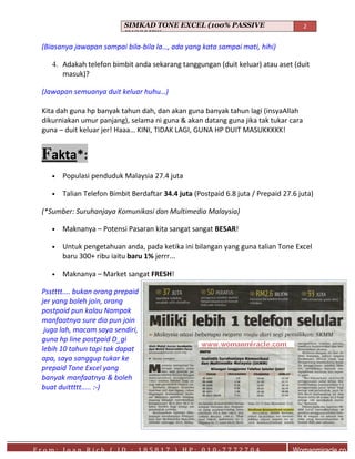 Program tone excel | PDF