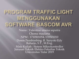 Program traffic light menggunakan software bascom avr | PPTX