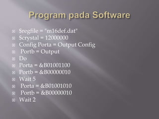 Program traffic light menggunakan software bascom avr | PPT