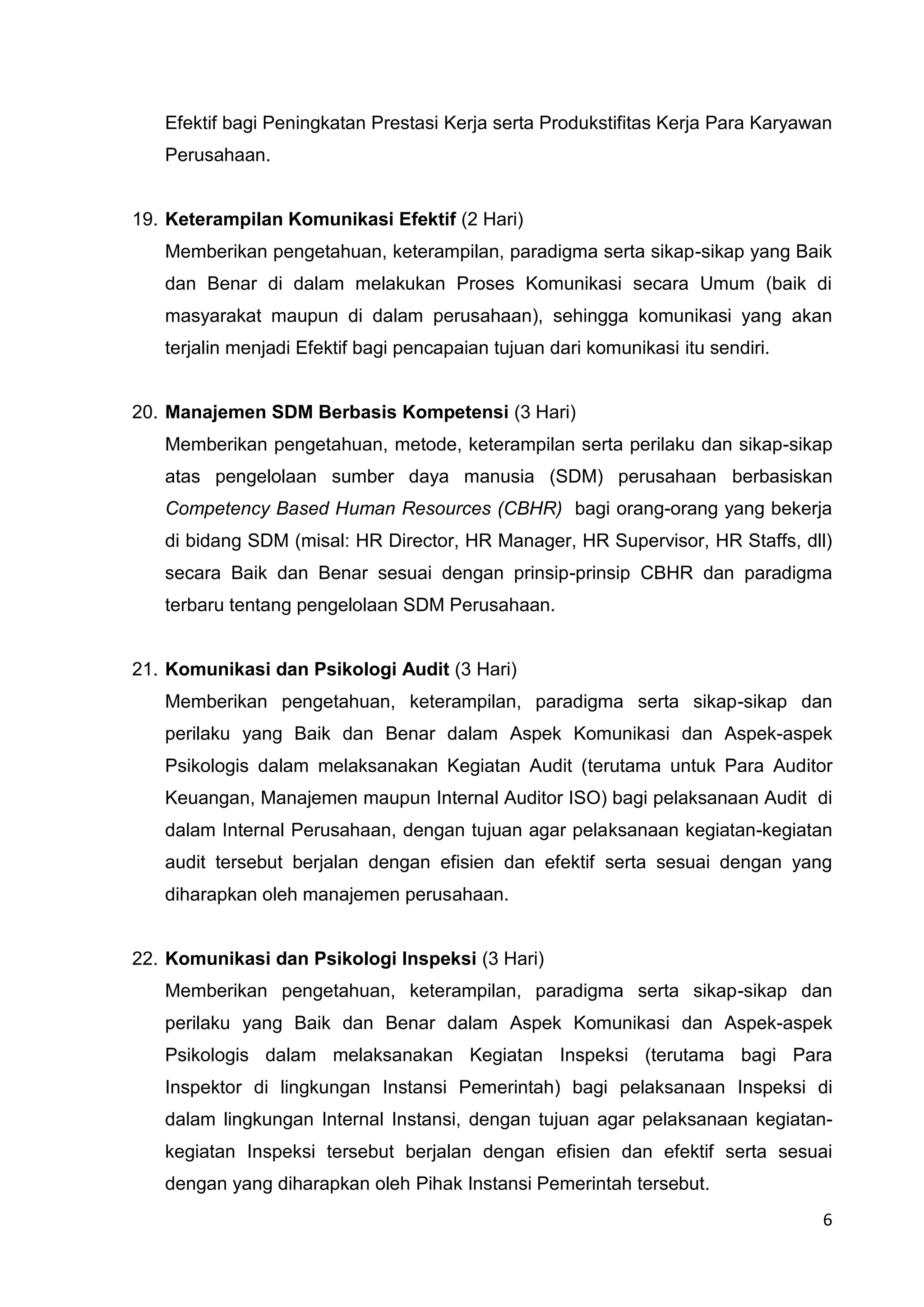 Konsultan SDM dan Pelatihan SDM | PDF