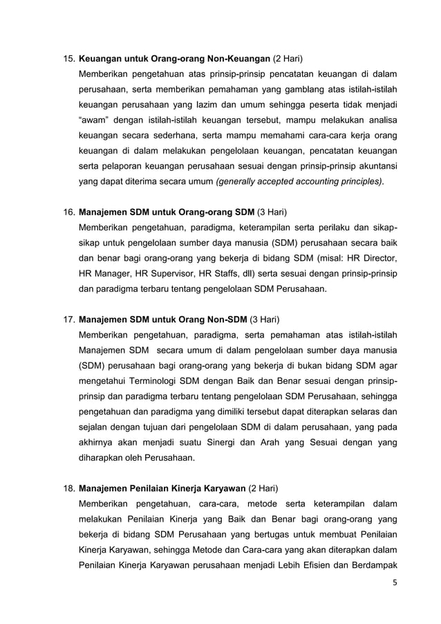 Konsultan SDM dan Pelatihan SDM | PDF