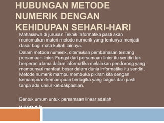 Program turunan numerik | PPTX