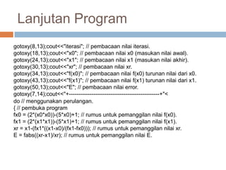Program turunan numerik | PPTX