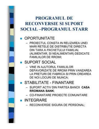 Programul STAR pentru reconversie rromi | PDF