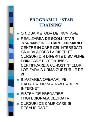 Programul STAR pentru reconversie rromi | PDF