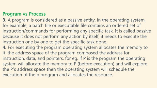 Difference Program vs Process vs Thread | PPTX