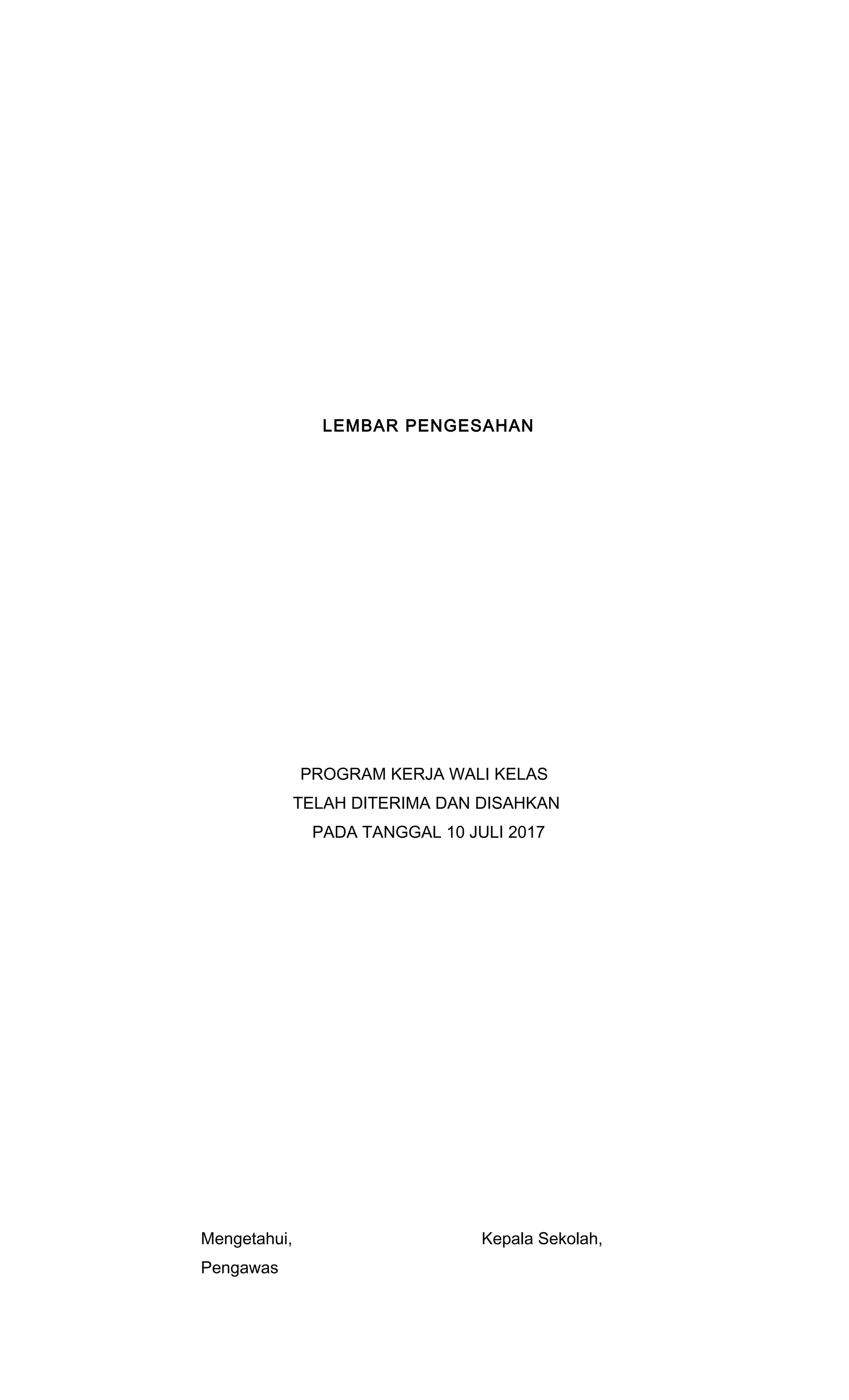 Program wali kelas | DOC