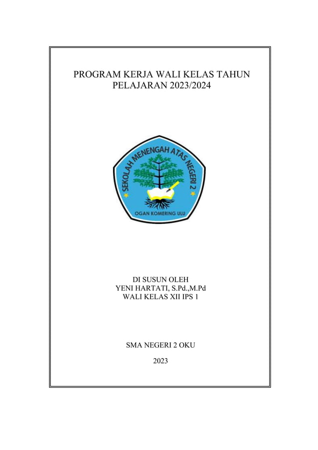 PROGRAM WALI KELAS TAHUN PELAJARAN 2023 2024 | DOCX