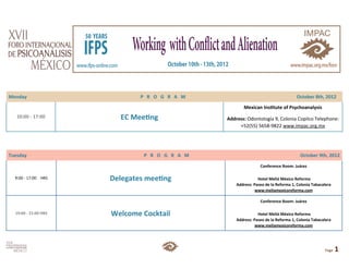 Program xvii iternational forum ifps | PPT