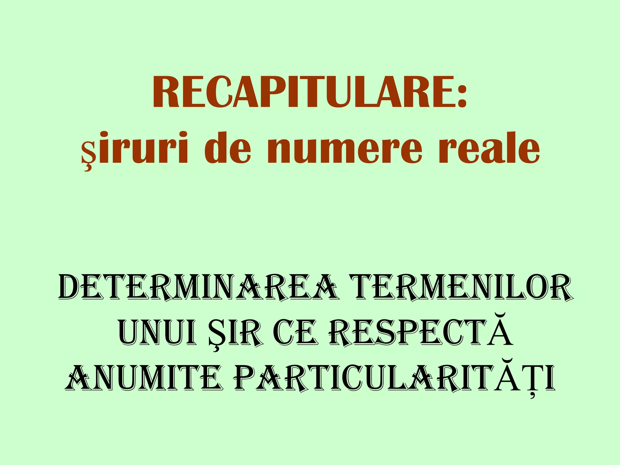 Siruri de numere reale: progresia aritmetica | PPT