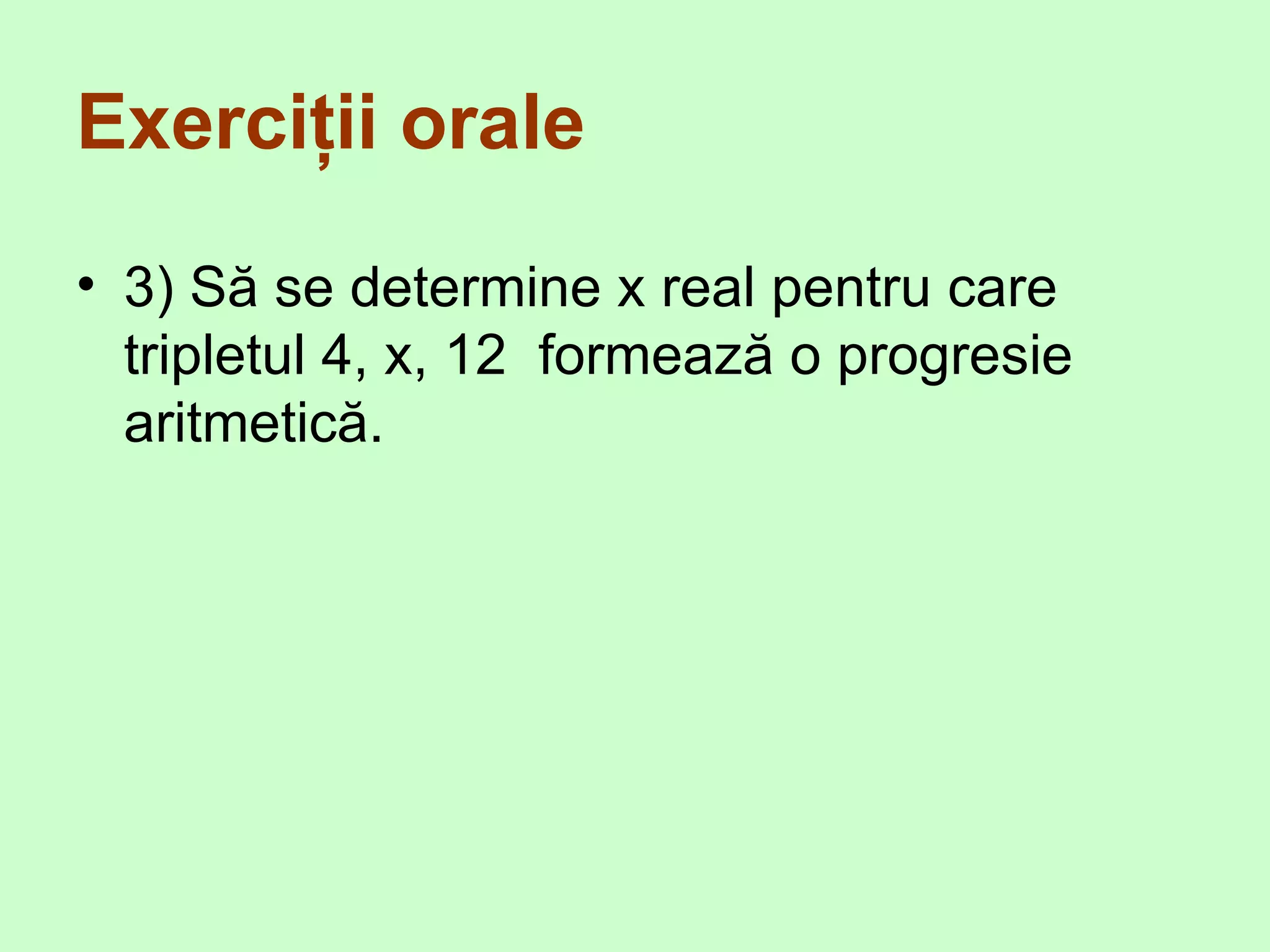 Siruri de numere reale: progresia aritmetica | PPT