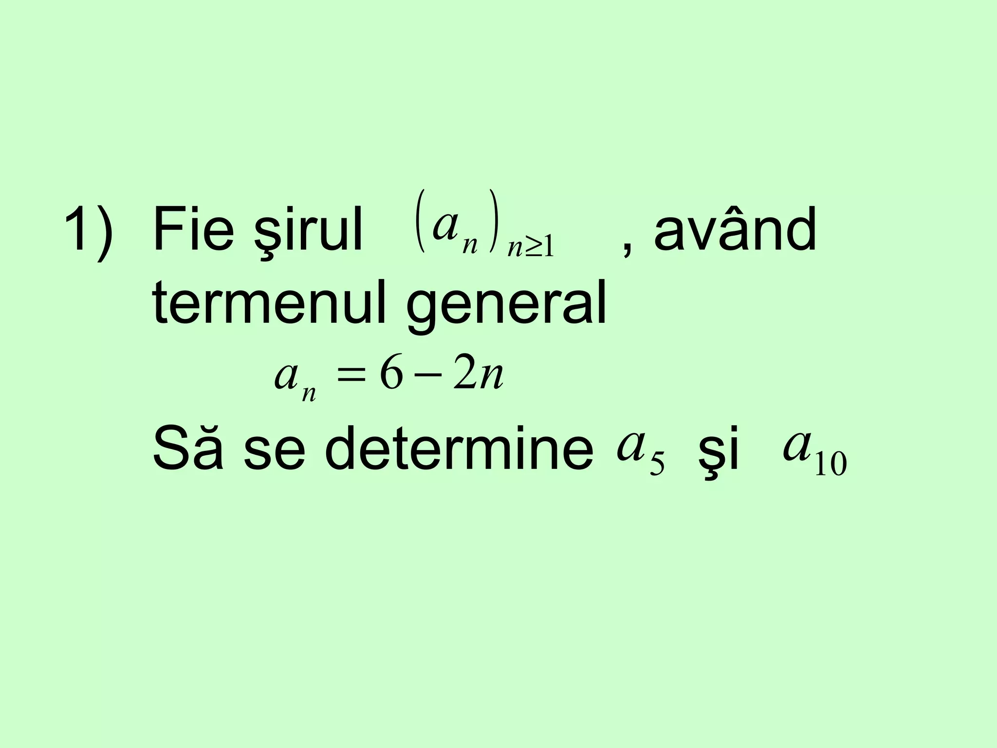 Siruri de numere reale: progresia aritmetica | PPT